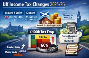 Income Tax Bands UK 2025/26: Rates, Thresholds & the £100k Tax Trap ...