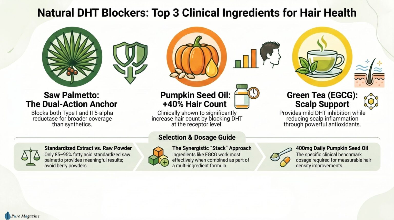 DHT Blocker Supplements: What Actually Works (2026 Guide) - Pure Magazine